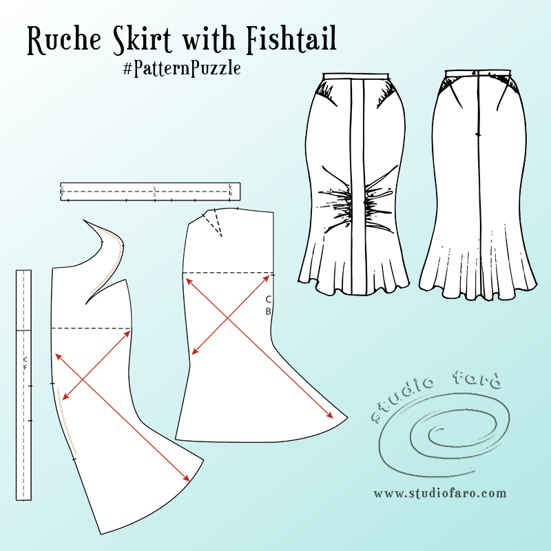 Studio Faro | Ruche Skirt with Fishtail