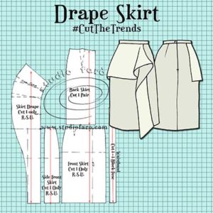 Studio Faro | Drape Skirt Patterns using my Skirt Block