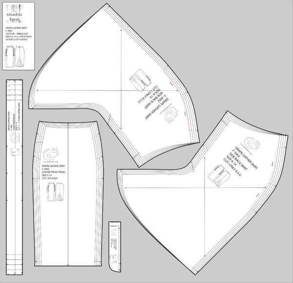Studio Faro | Drape Gather Skirt - Laying-up and cutting out.