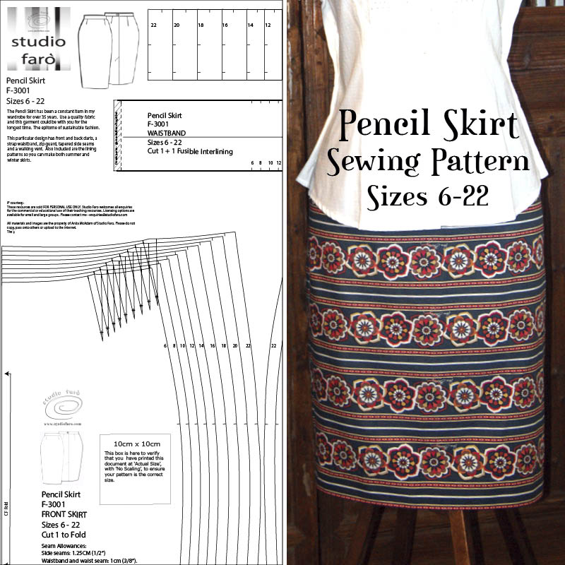 Studio Faro | Pencil Skirt Pattern Sewing Instructions
