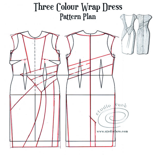 Studio Faro | Three Colour Wrap Dress