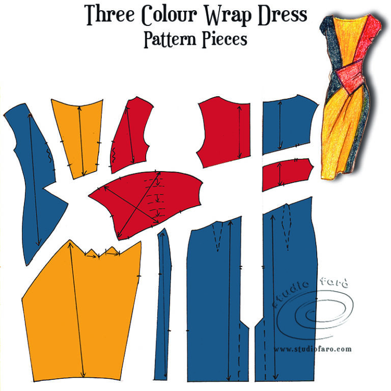 Studio Faro | Three Colour Wrap Dress