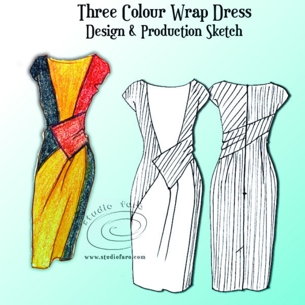 Studio Faro | Three Colour Wrap Dress